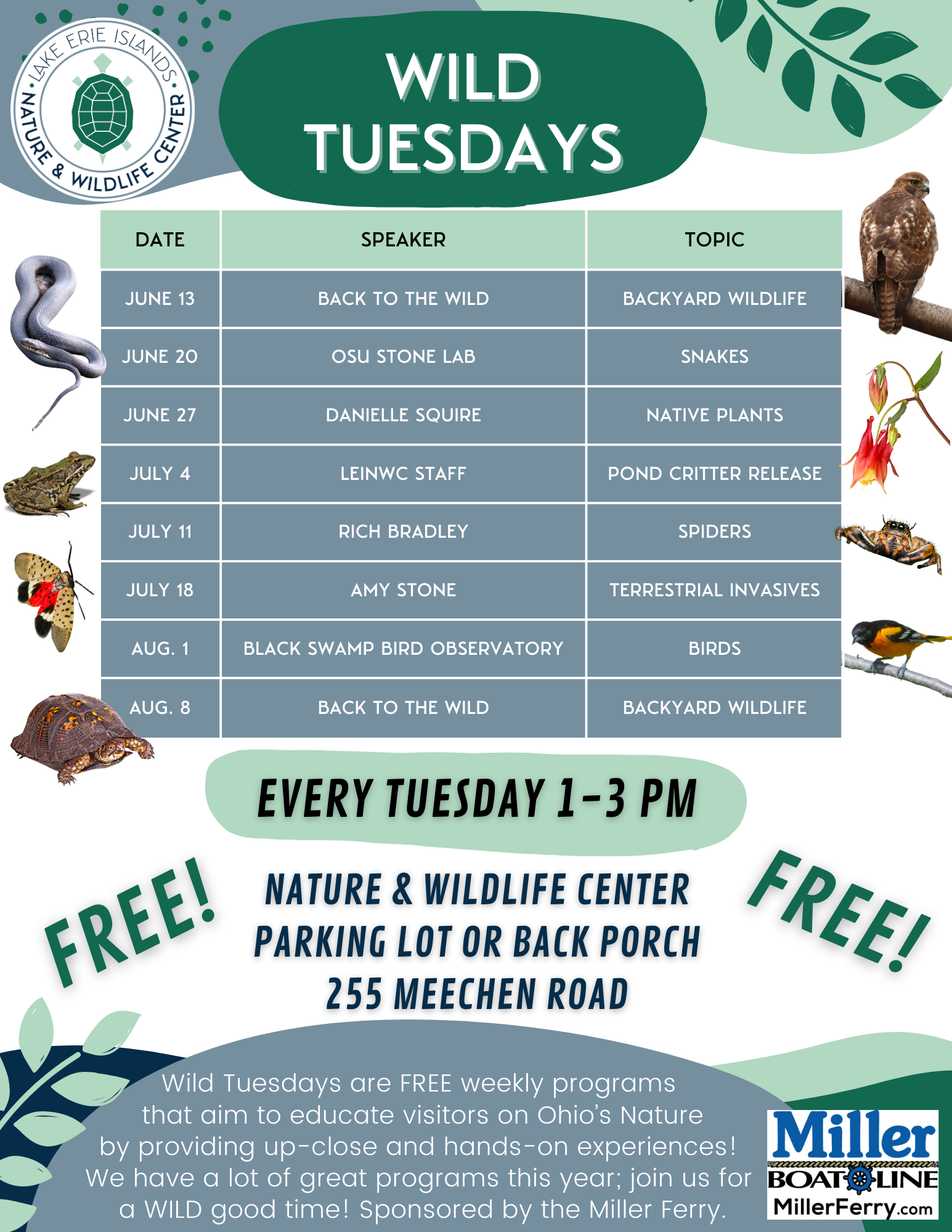 Wild Tuesdays – Lake Erie Islands Nature & Wildlife Center